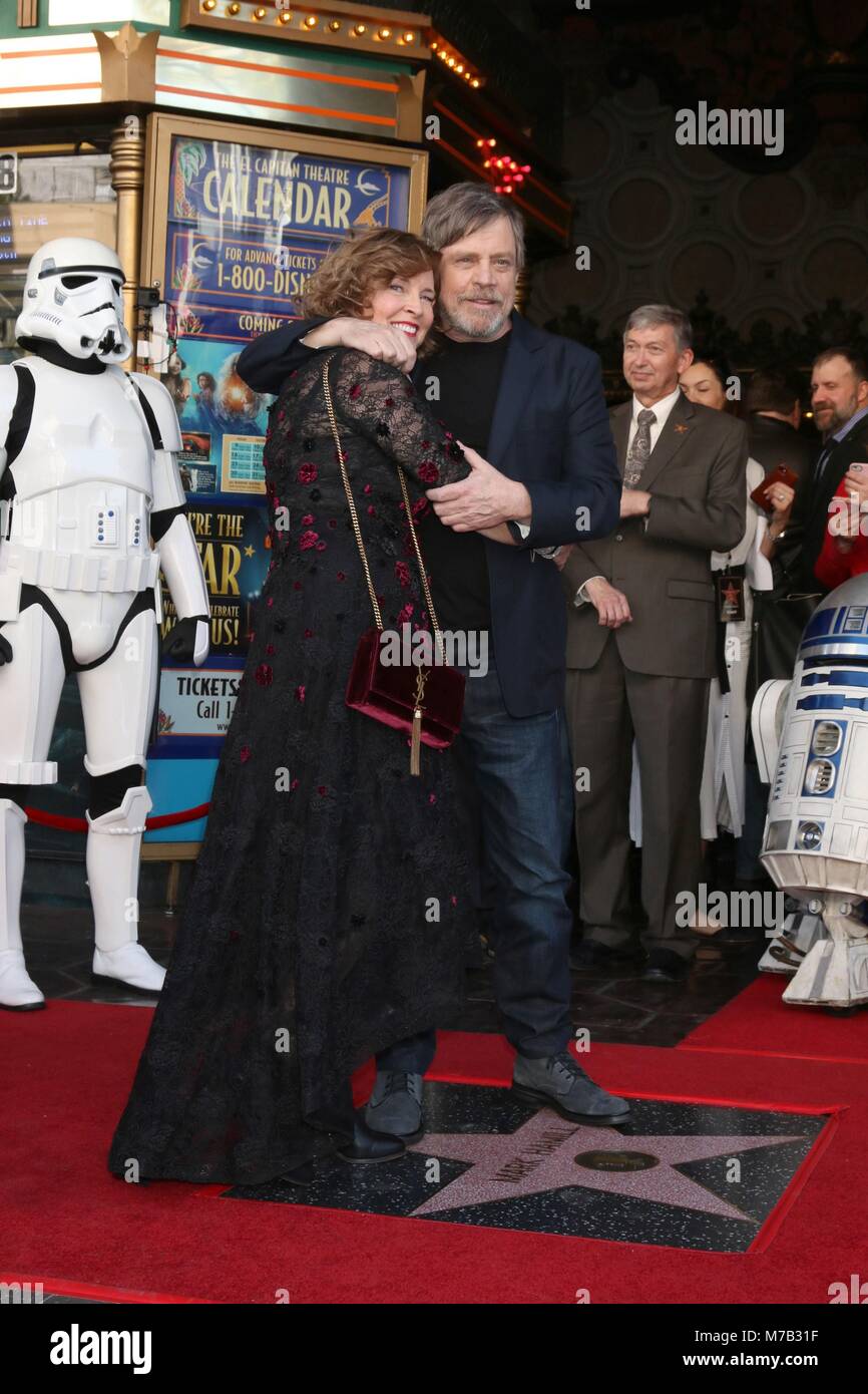 Los Angeles, CA, USA. 8th Mar, 2018. Marilou York Hamill, Mark Hamill ...