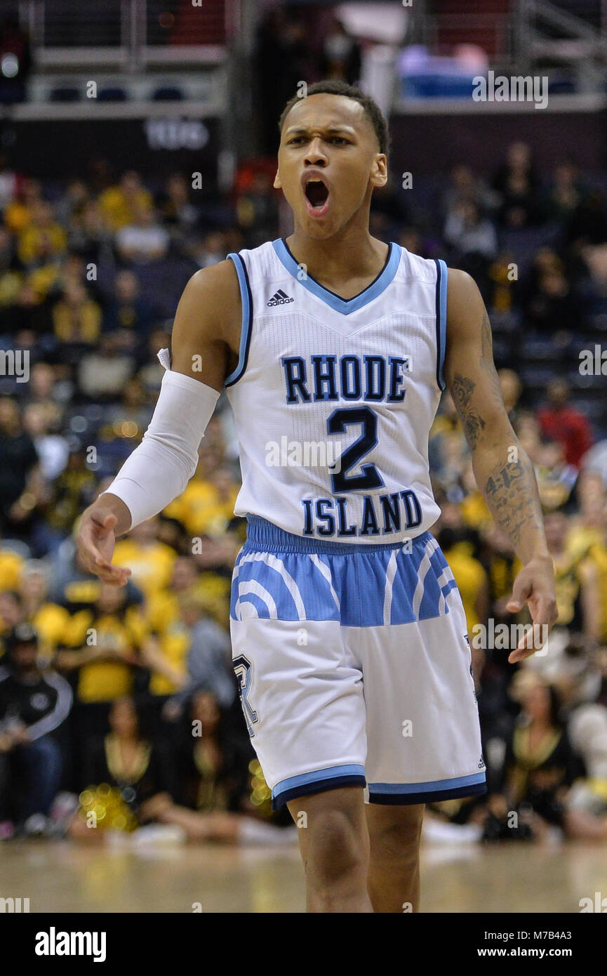 Washington, DC, USA. 9th Mar, 2018. FATTS RUSSELL (2) celebrates during ...
