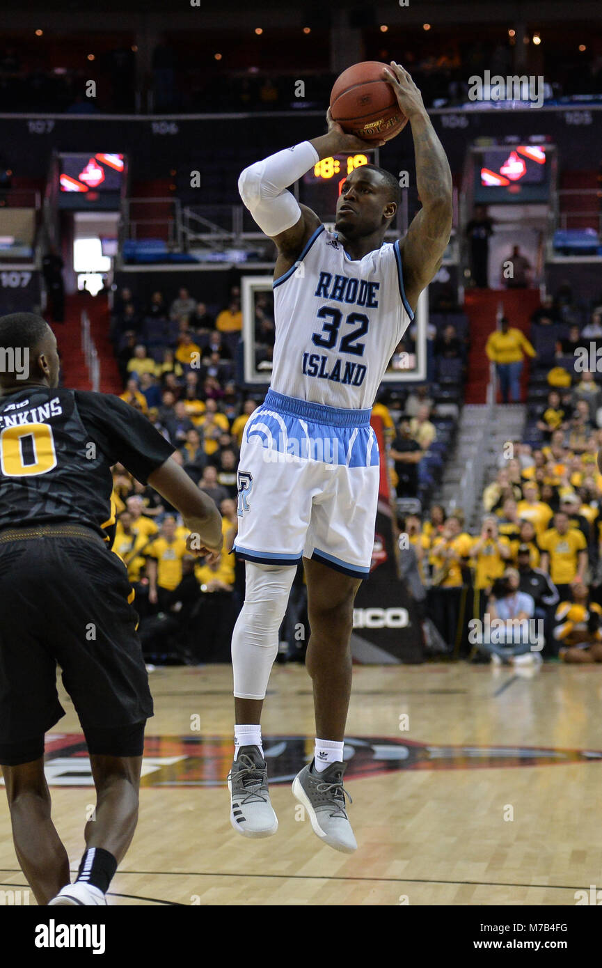 Washington, DC, USA. 9th Mar, 2018. JARED TERRELL (32) attempts to ...