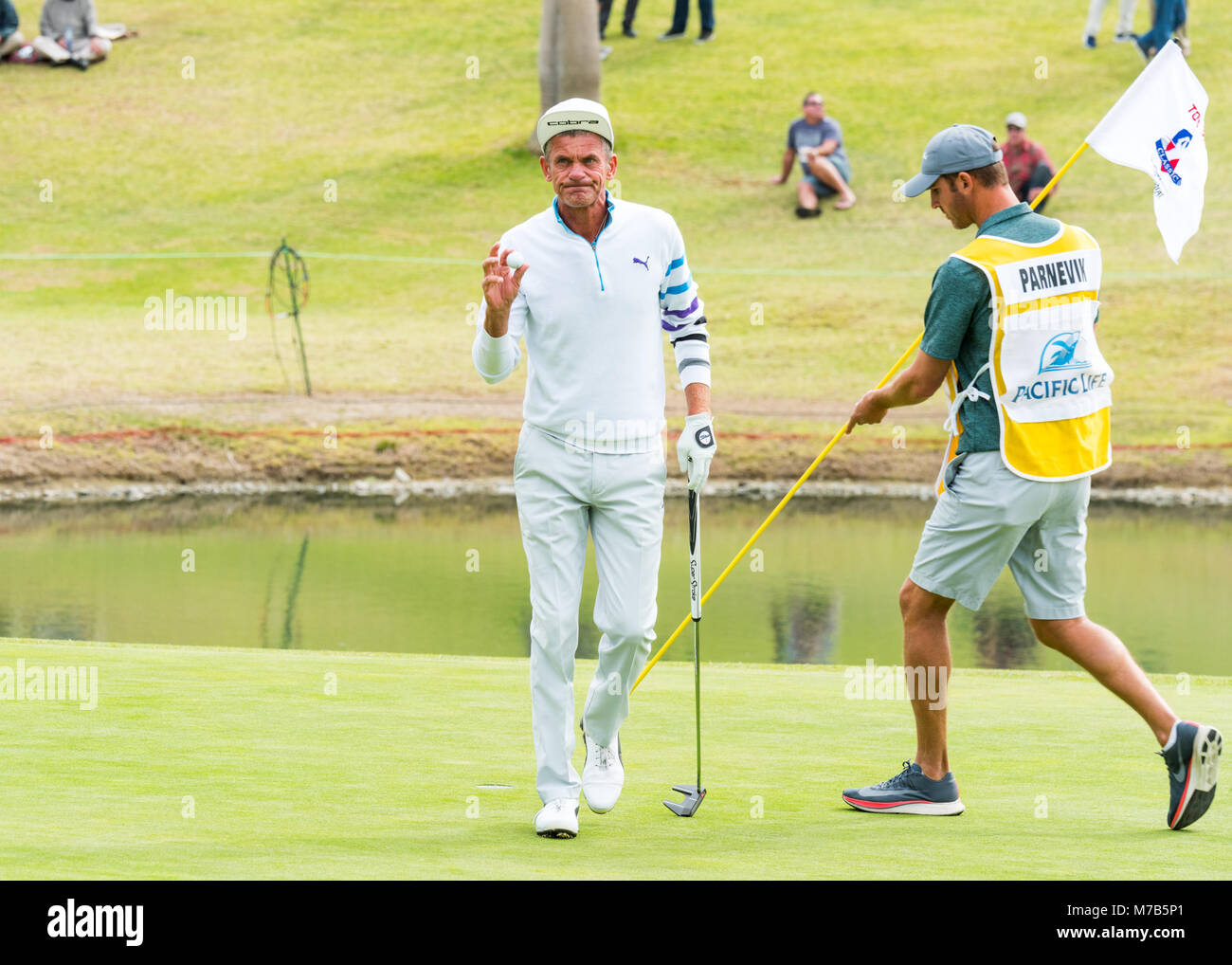 Newport Beach, California, USA. 9th Mar, 2018. JESPER PARNEVIK makes a ...