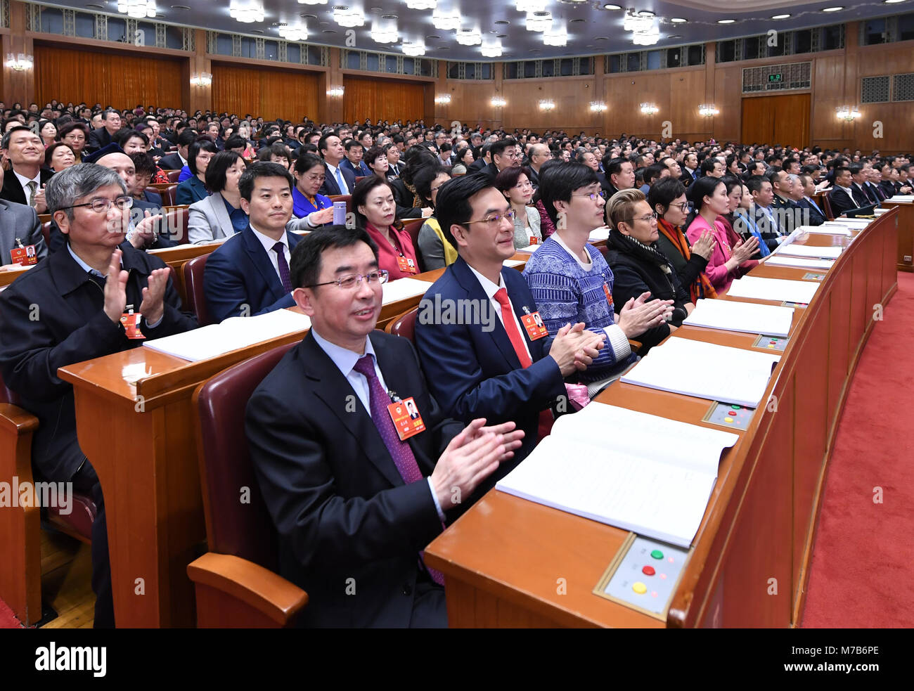 Beijing, China. 10th Mar, 2018. The third plenary meeting of the first ...