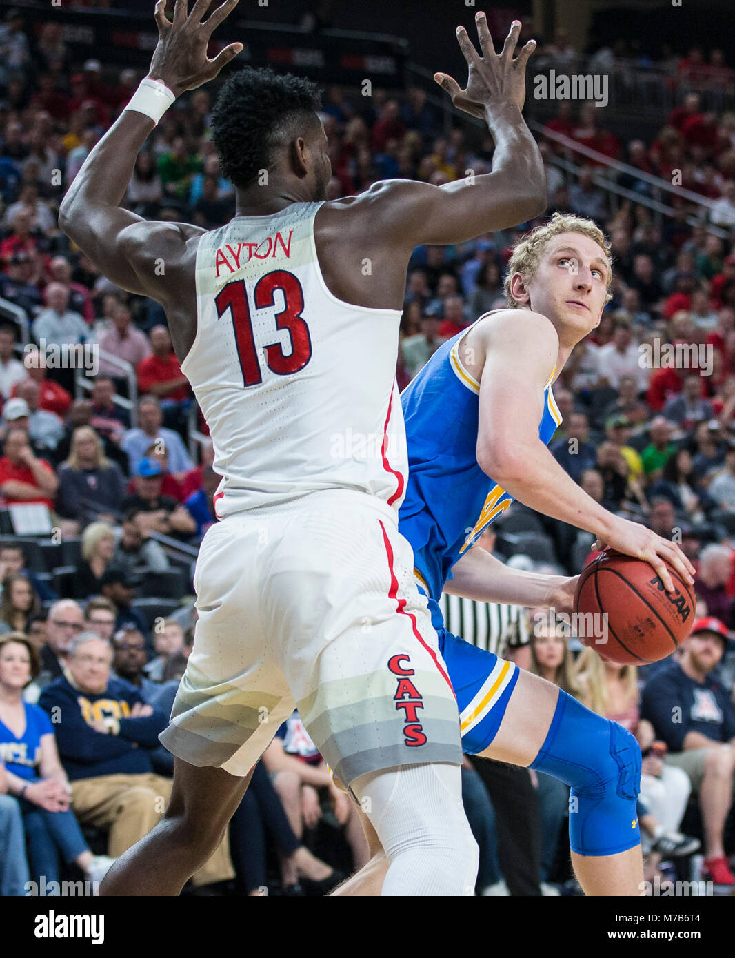 Mar 09 2018 Las Vegas, NV, U.S.A. UCLA center Thomas Welsh (40) scored ...