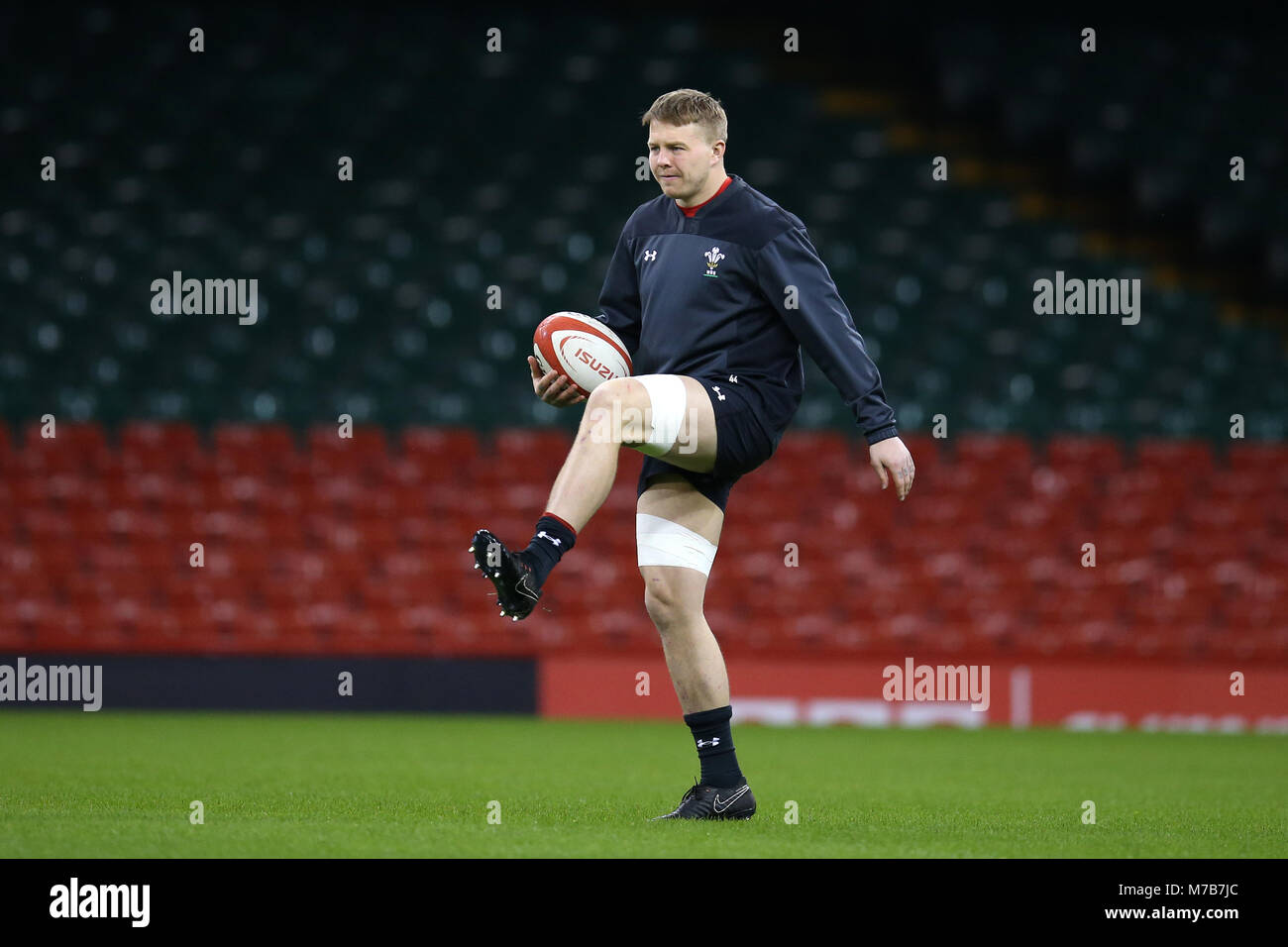 Cardiff, UK. 10th Mar, 2018. James Davies, the Wales rugby player who ...
