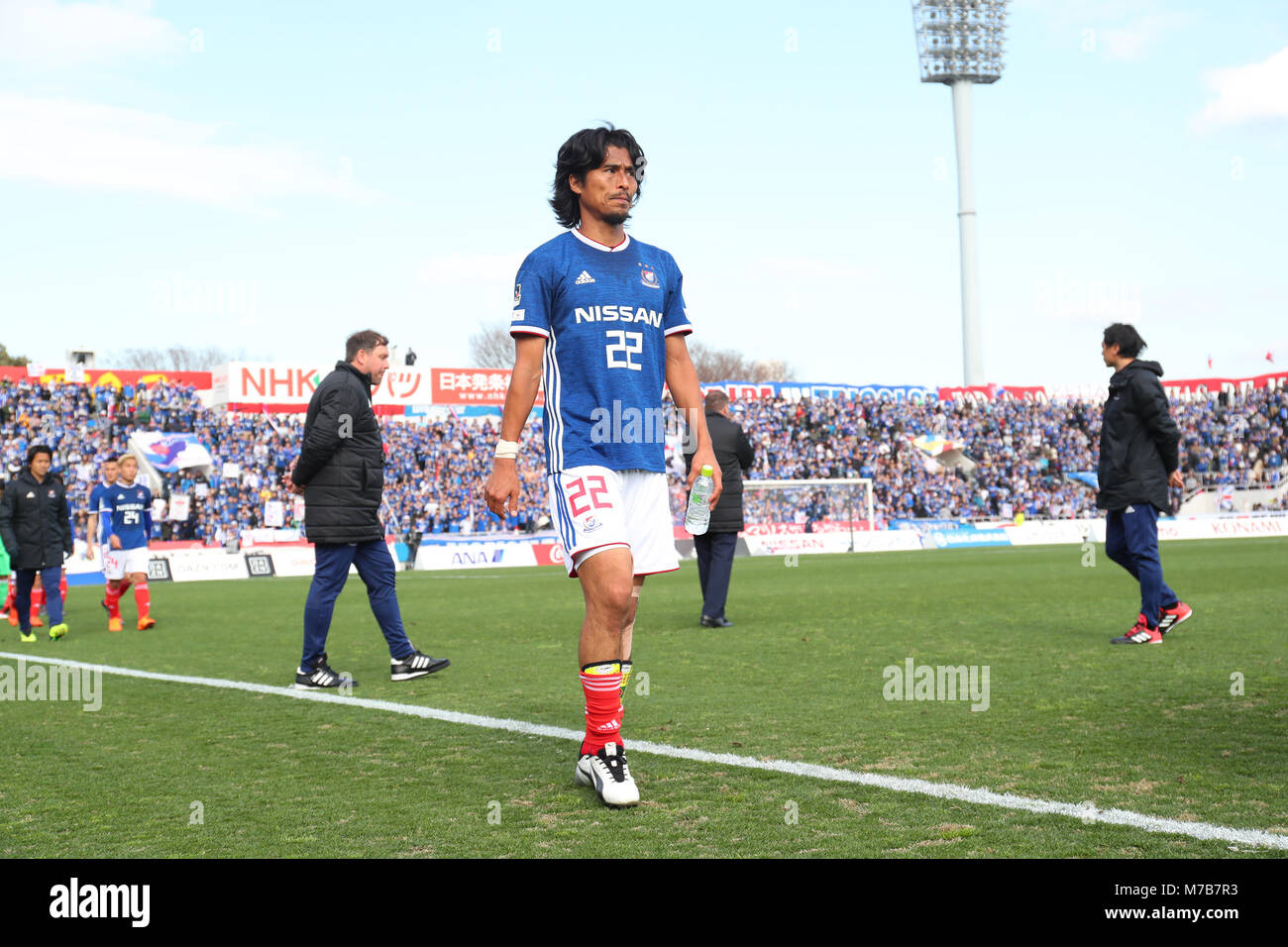 NHK Spring Mitsuzawa Football Stadium, Kanagawa, Japan. 10th Mar, 2018. Yuji Nakazawa (F Marinos ...