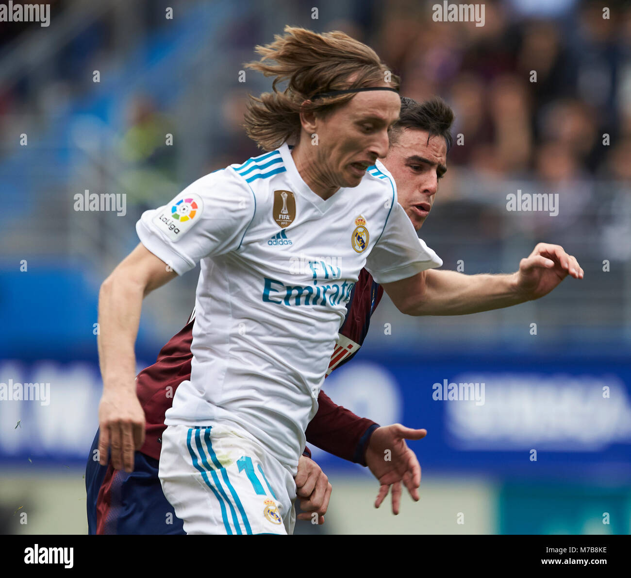 Eibar, Spain. 10th Mar, 2018. (10) Luka Modric, (14) Dani Garcia during ...
