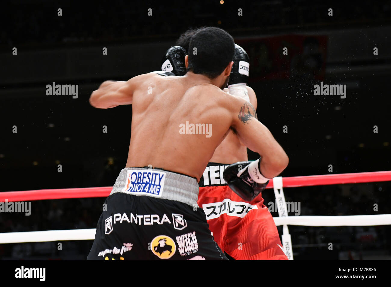 Tokyo, Japan. 1st Mar, 2018. (F-B) Luis Nery (MEX), Shinsuke Yamanaka ...