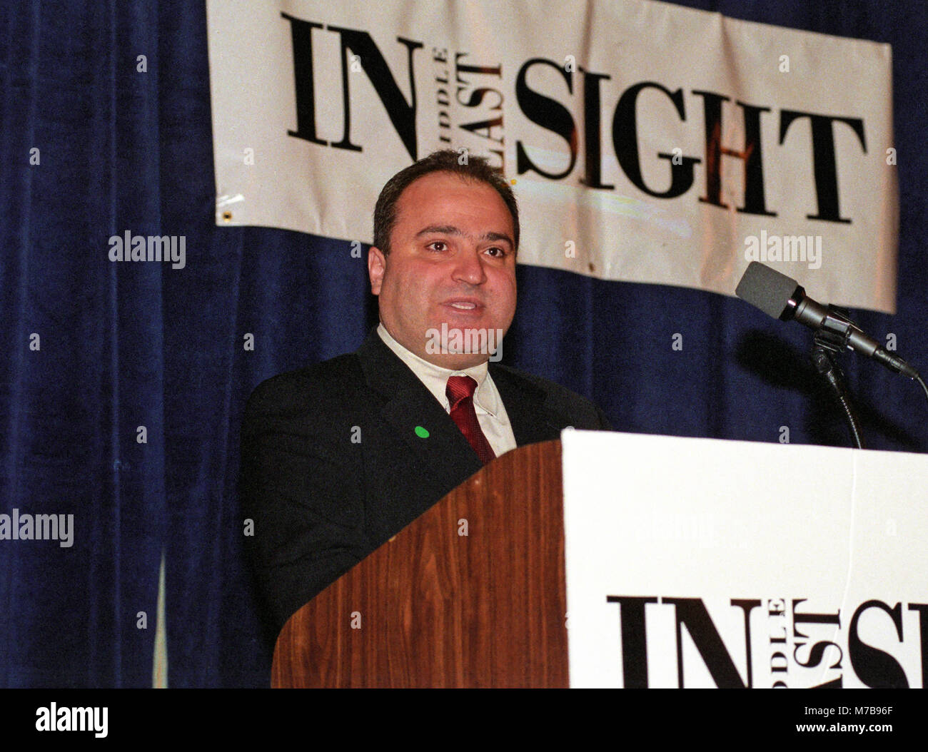 FILED - File photo of George Nader speaking at a Middle East Insight ...