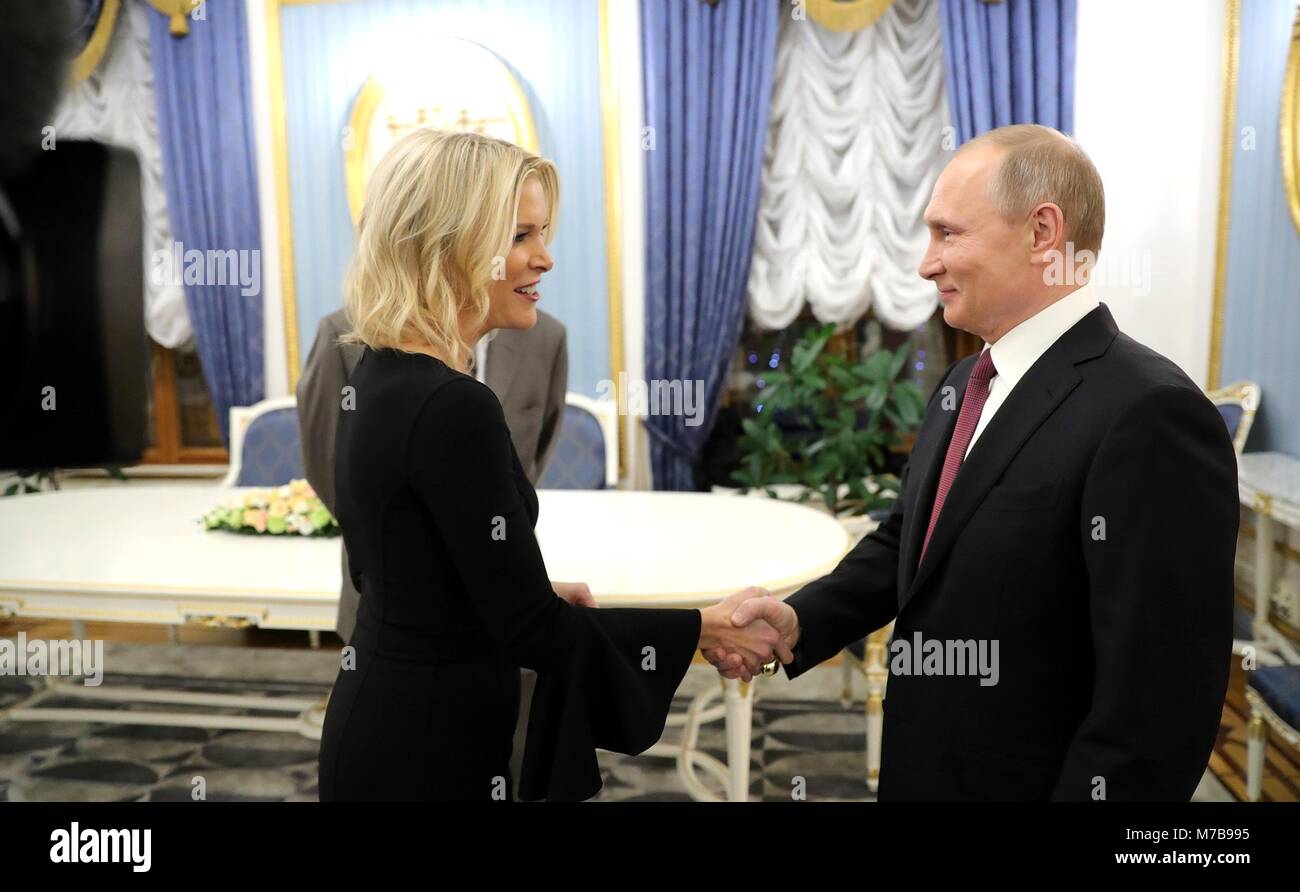 Russian President Vladimir Putin welcomes NBC Television reporter Megyn ...