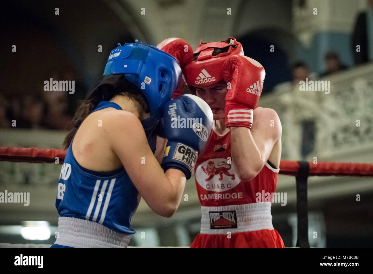 Oxford, UK. 9th March, 2018. Lydia Welham (Blue, Oxford) v Emma ...