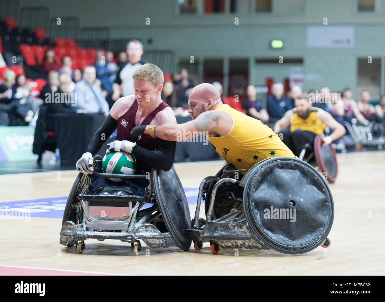 Leicester, UK. 10th March, 2018. King Power wheelchair rugby quad ...