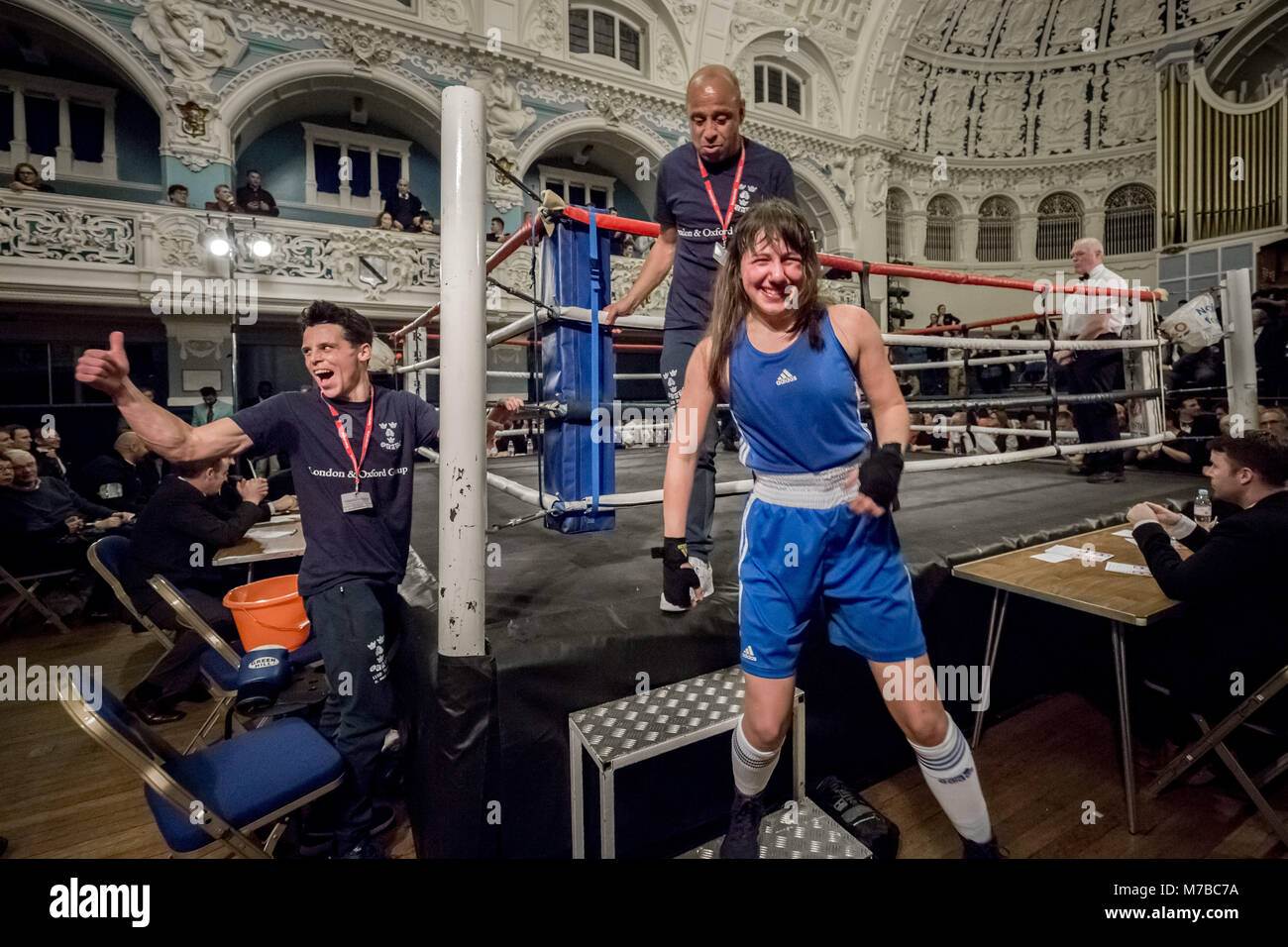 Oxford, UK. 9th March, 2018. Lydia Welham (Blue, Oxford) v Emma ...