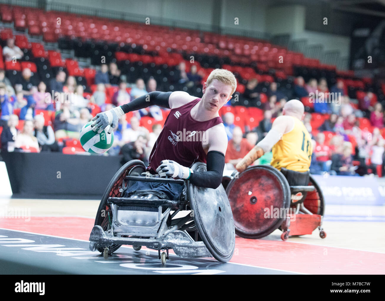 Leicester, UK. 10th March, 2018. King Power wheelchair rugby quad ...