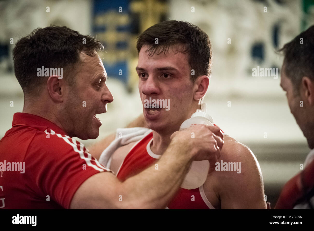 Oxford, UK. 9th March, 2018. Alec Murphy (Blue, Oxford) v Alex Soilev ...