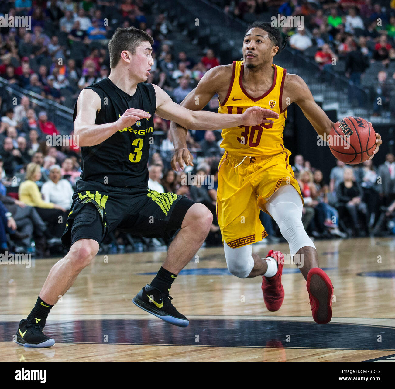 Mar 09 2018 Las Vegas, NV, U.S.A. USC Trojans guard Elijah Stewart (30 ...