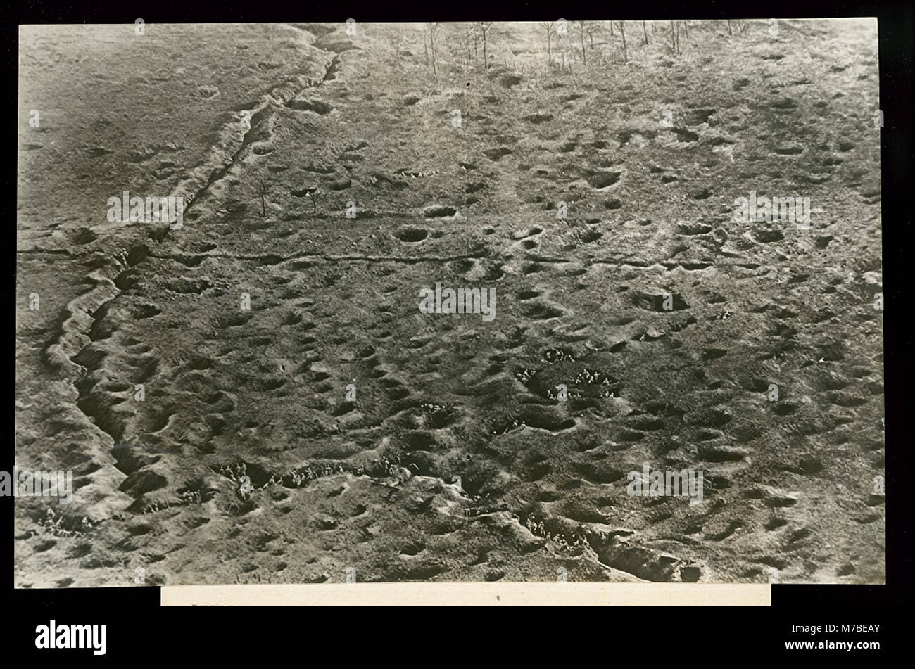 A bird's-eye view of the battlefield on the Somme front during World ...