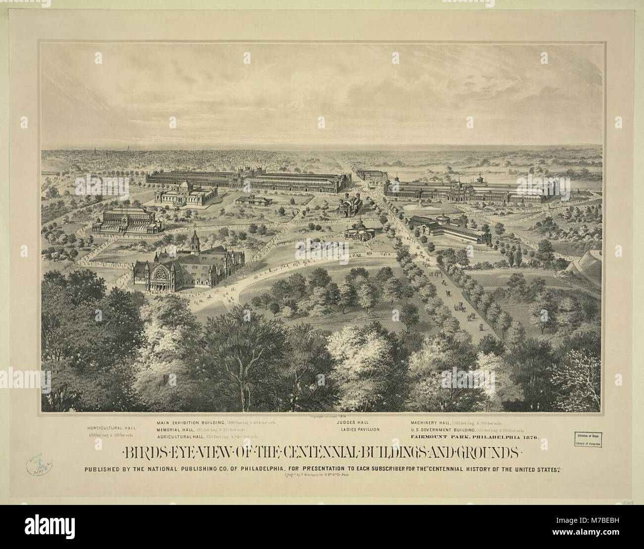 This aerial photograph shows the centennial buildings and grounds ...
