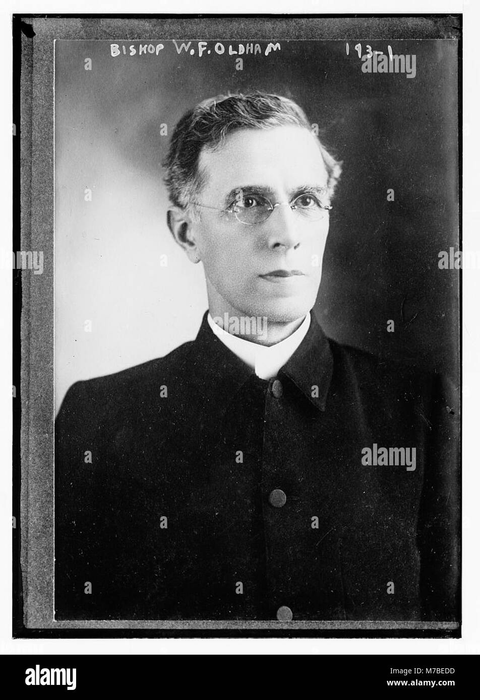 Portrait bust of Bishop W.F. Oldham, a prominent figure in the ...