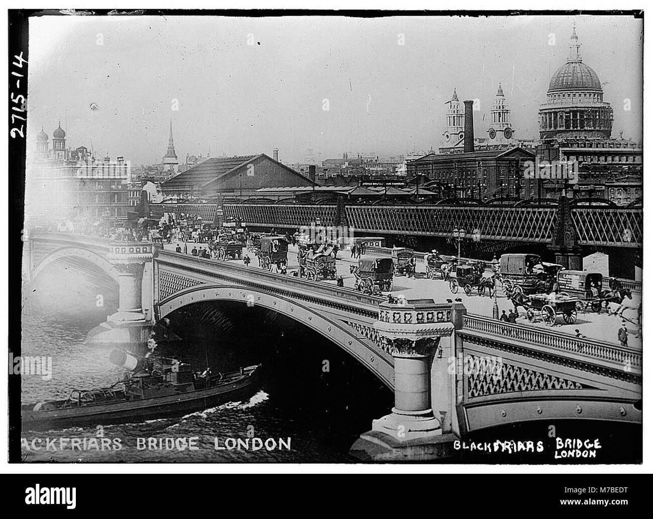 Blackfriars Bridge in London is a historic river crossing over the ...