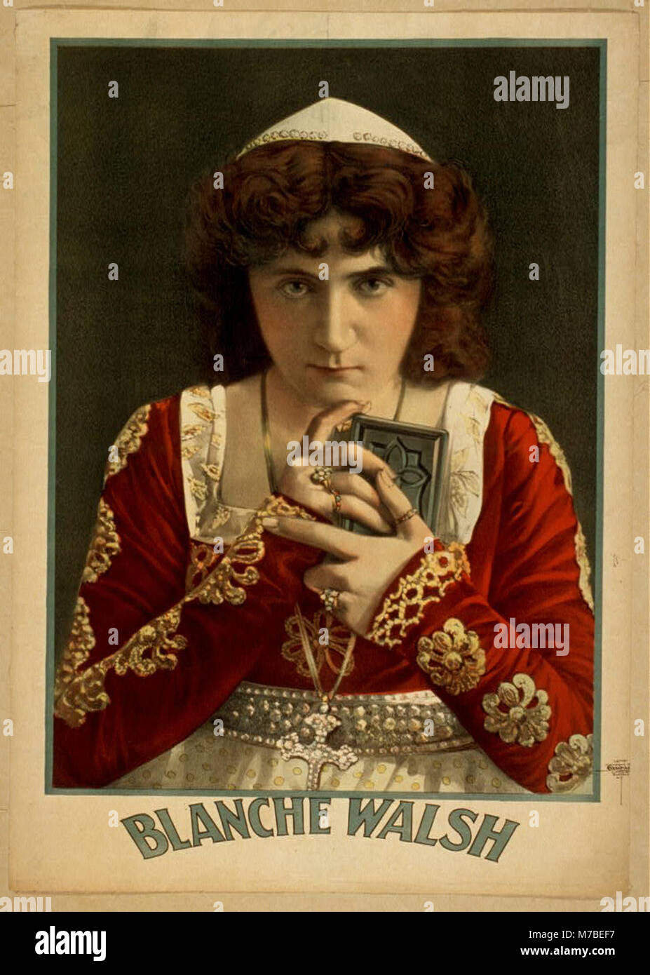 A portrait of Blanche Walsh, an actress known for her contributions to ...