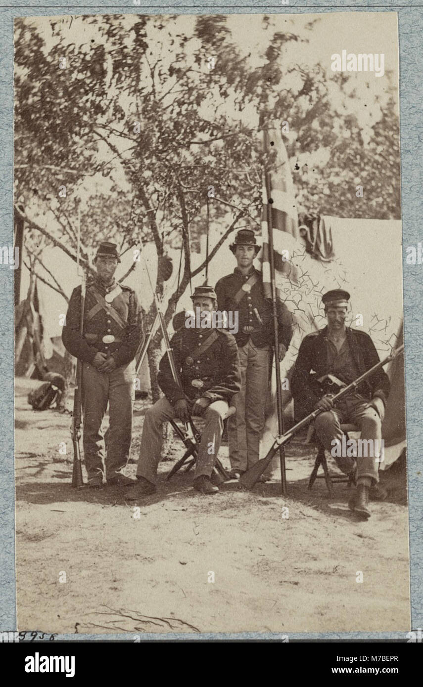 A group photograph of the 33rd New York Infantry Regiment, capturing ...