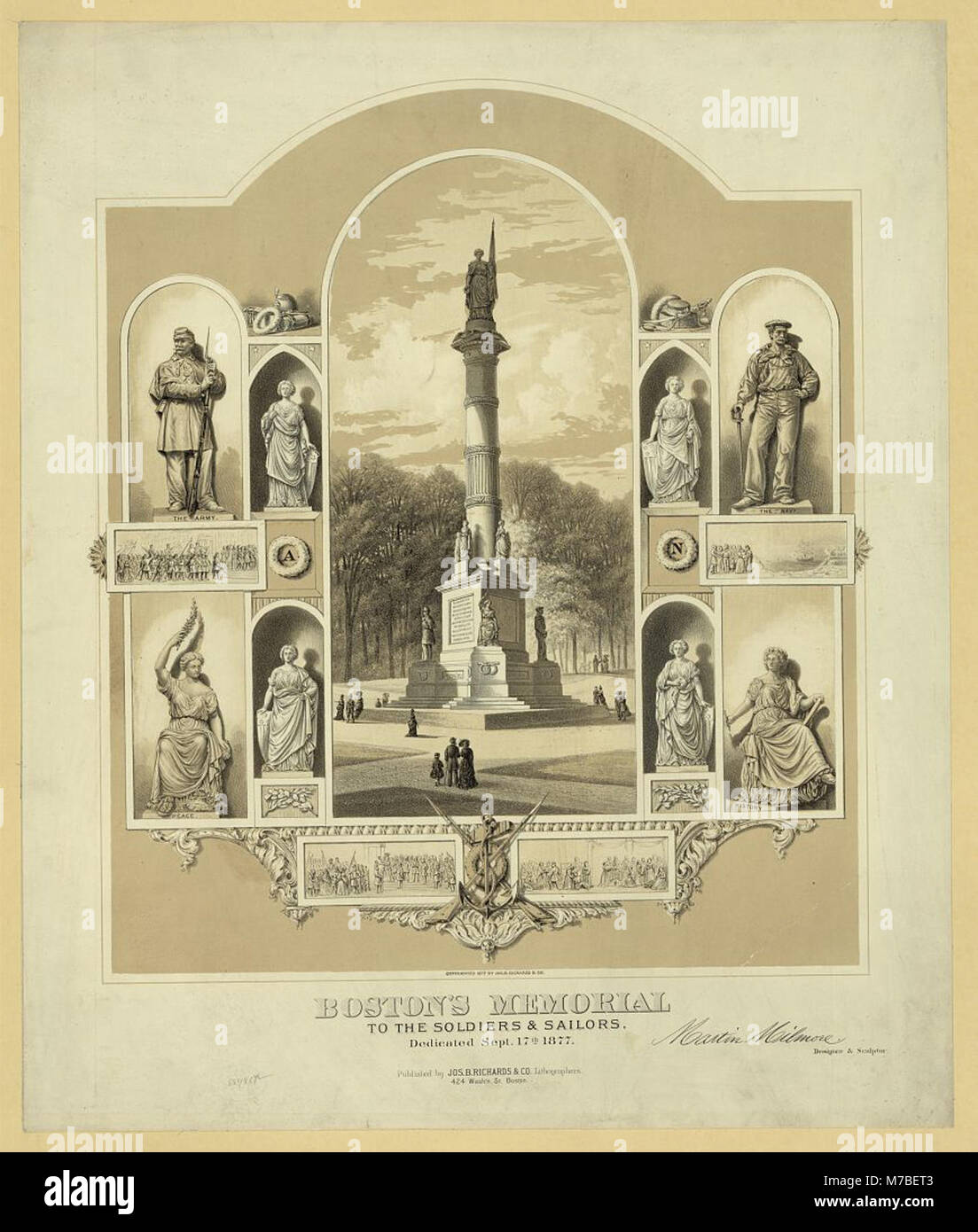 Boston’s Memorial to the Soldiers and Sailors, dedicated on September ...