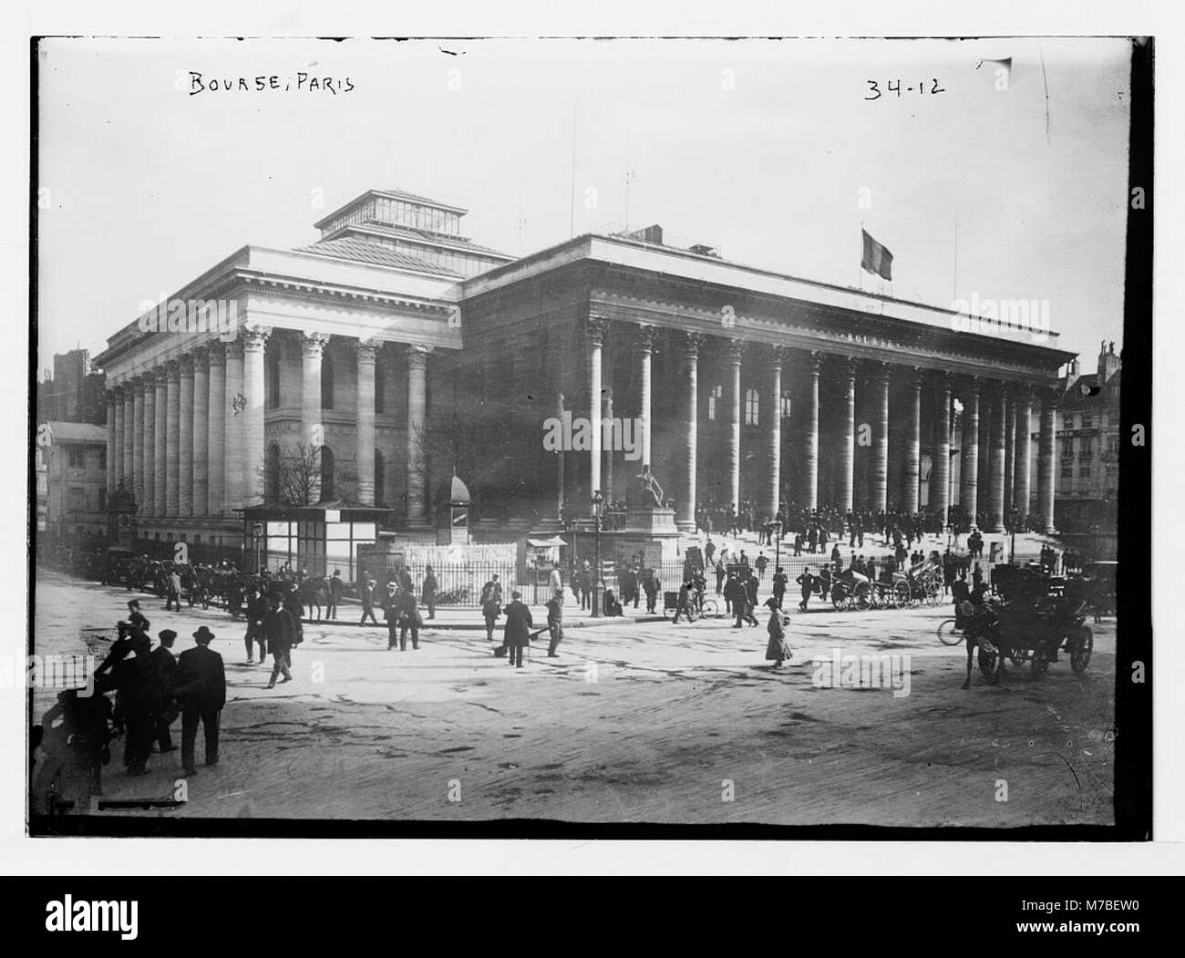 This photograph features the Bourse de Paris, the historic stock ...
