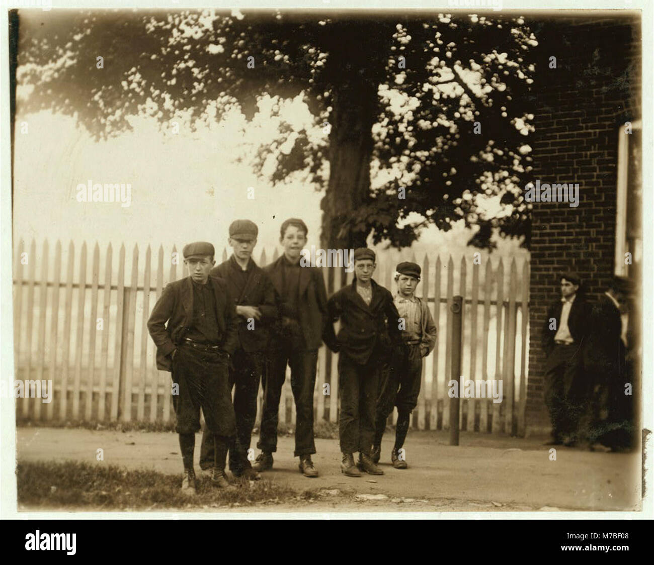 The image shows young boys working at the Holden-Leonard Co. in ...