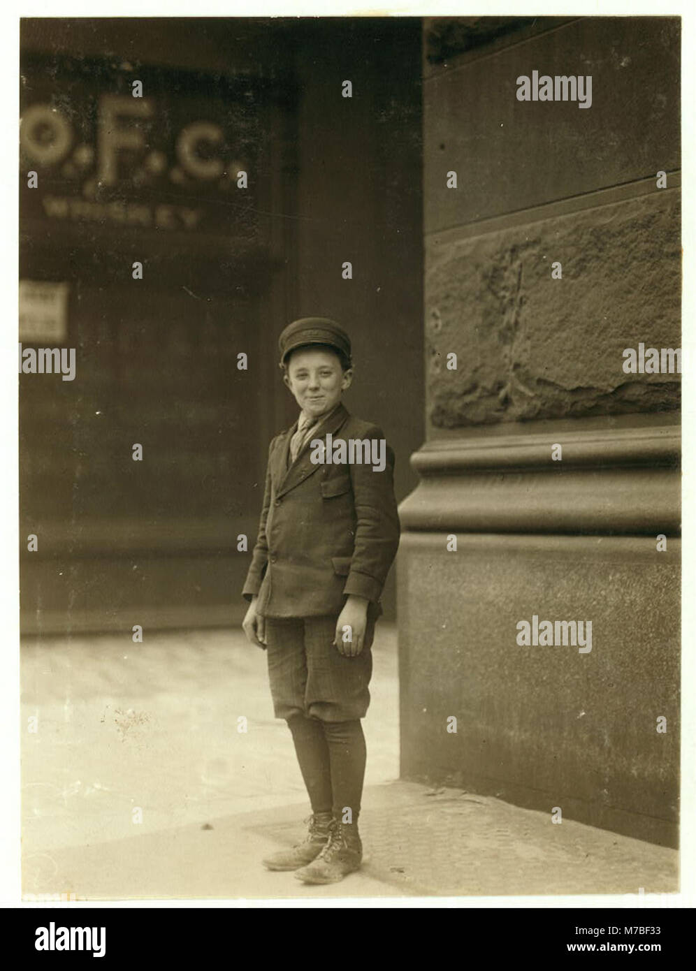 A young boy working at the Inland Type Foundry on May 12, 1910. This ...