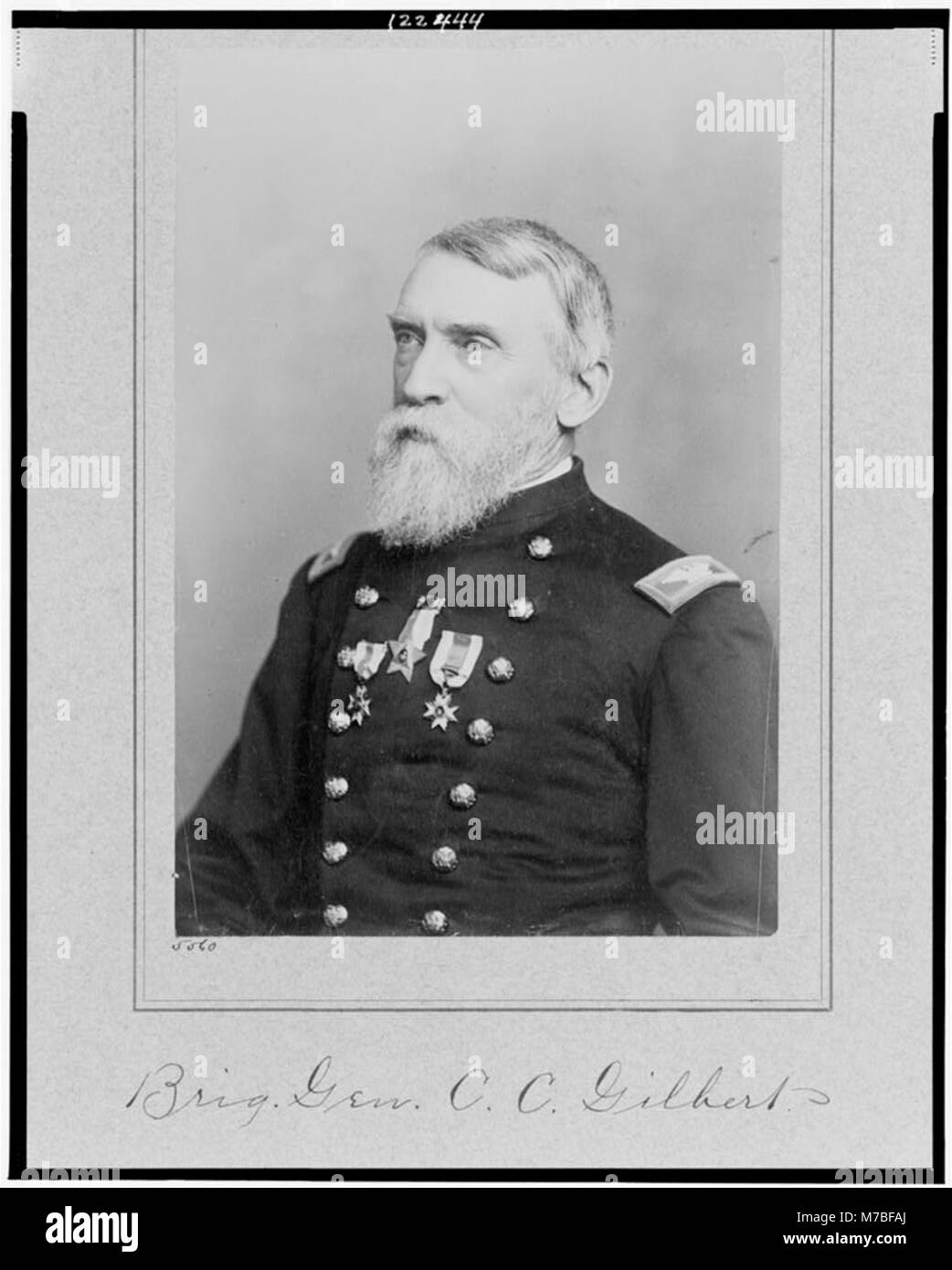 Portrait of Brigadier General C.C. Gilbert, a notable U.S. military ...