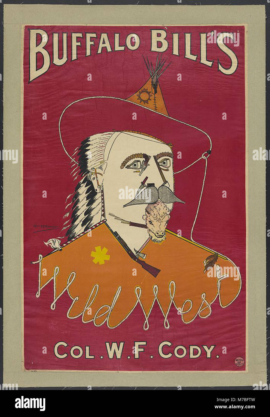 A historical portrayal of Buffalo Bill's Wild West Show, featuring ...