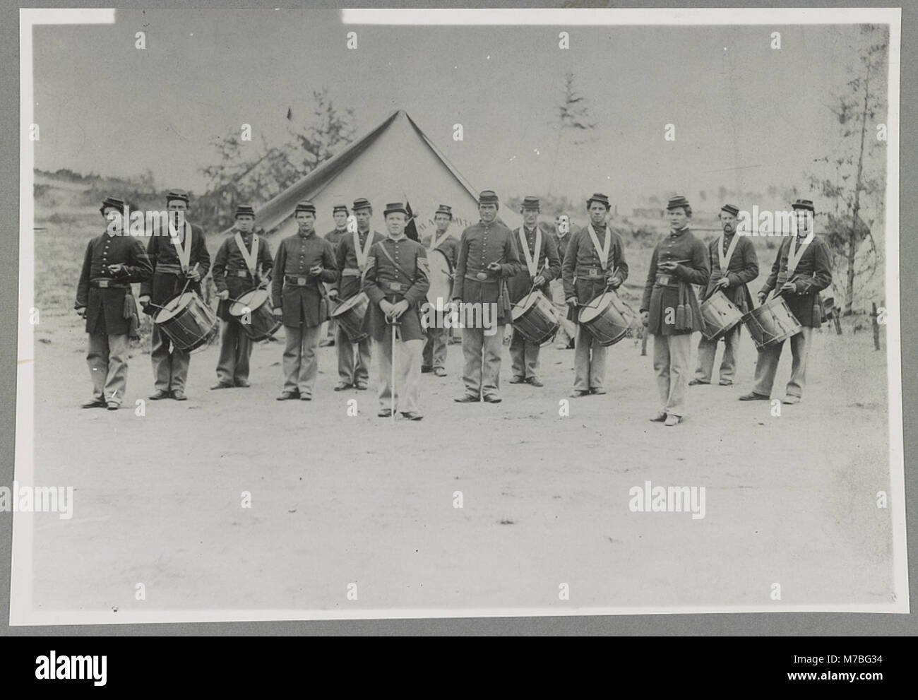 A photo of the Drum Corps of the 30th Pennsylvania Infantry, featuring ...