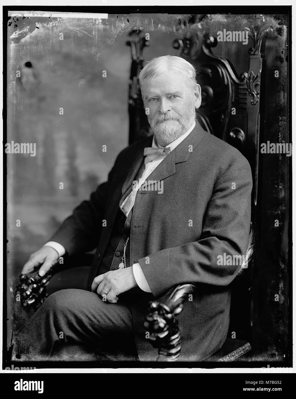 Portrait of J.C. Burrows, U.S. Senator, in a formal setting. This image ...