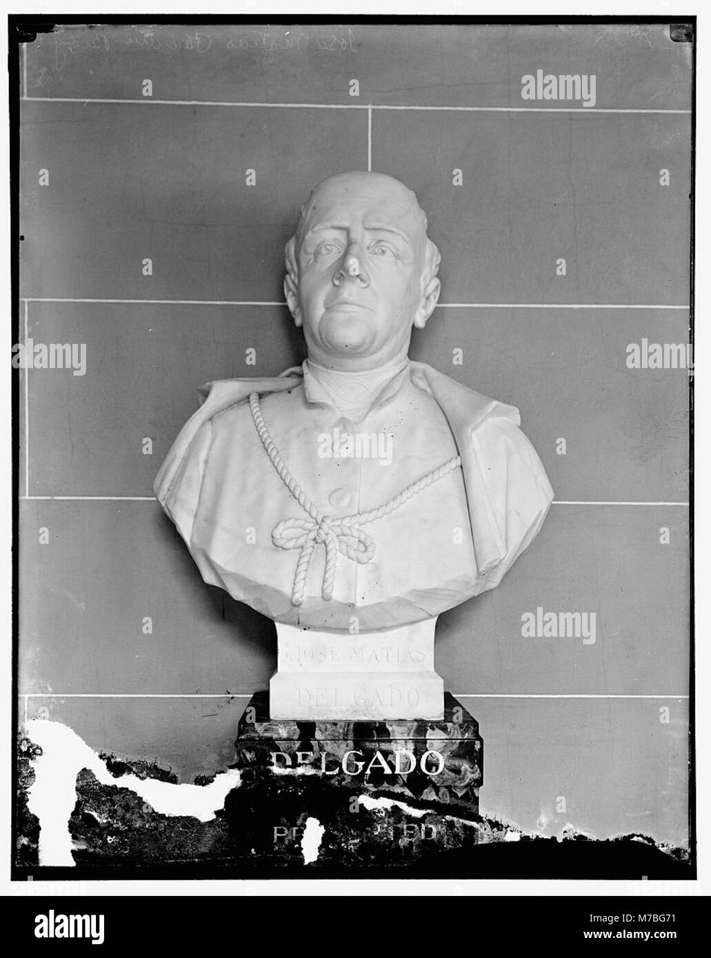 A photograph of the bust statue of Jose Matias, a historical figure ...