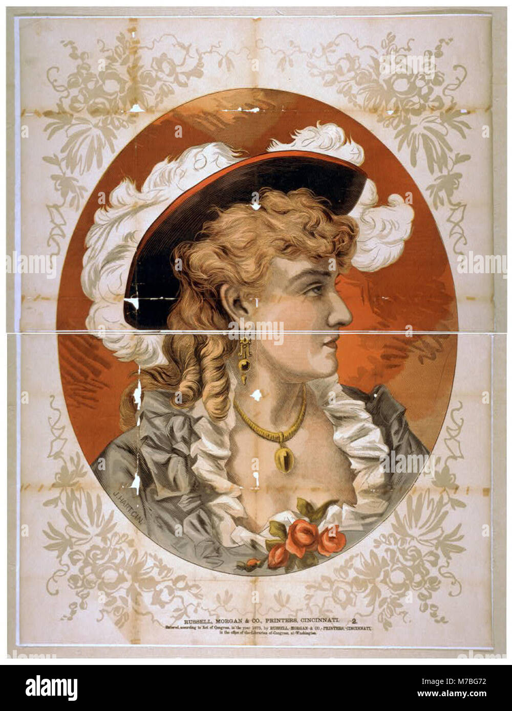 Woman with plumed hat hi-res stock photography and images - Alamy