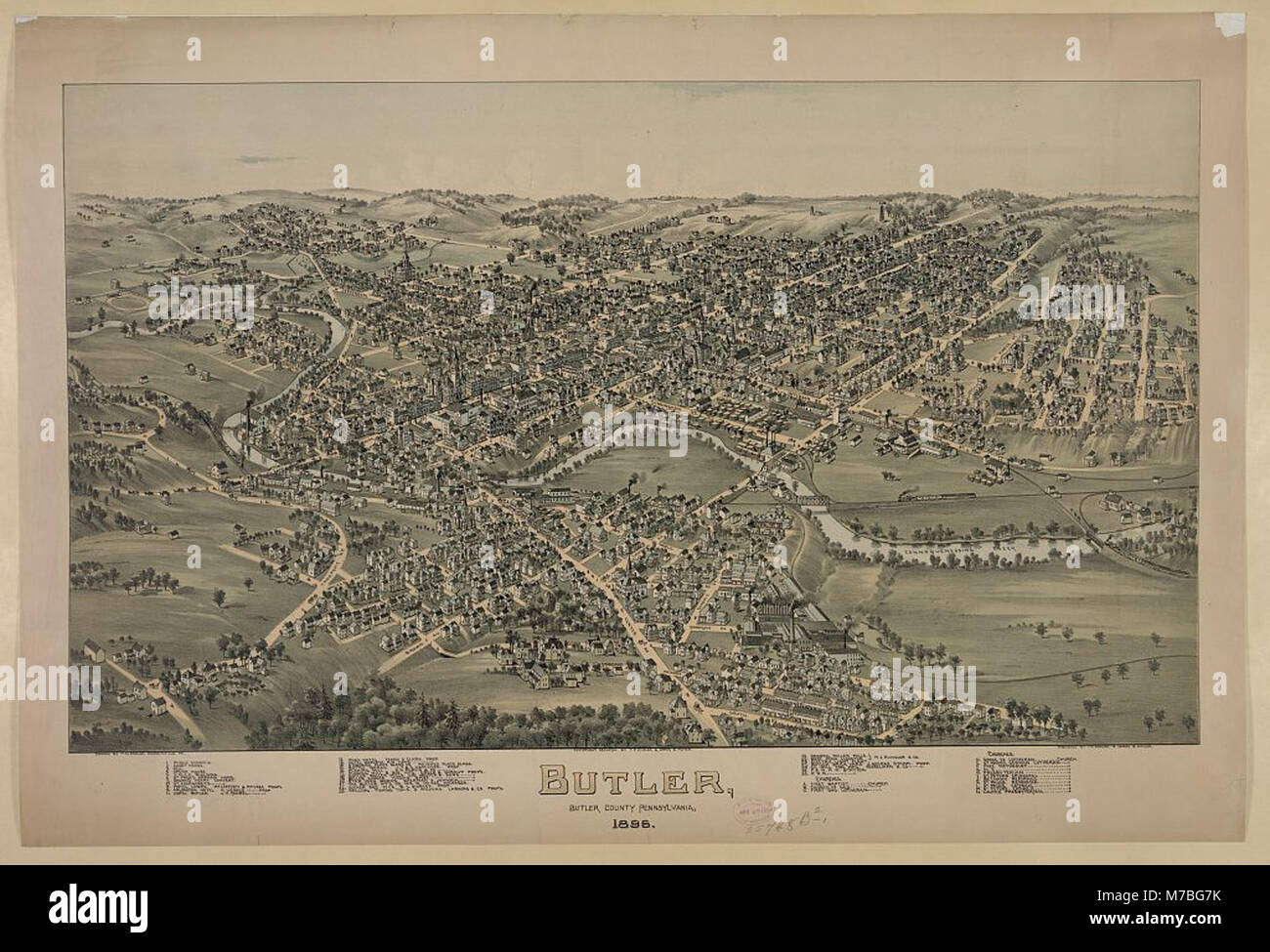 A photograph of Butler, a city in Butler County, Pennsylvania, showing ...