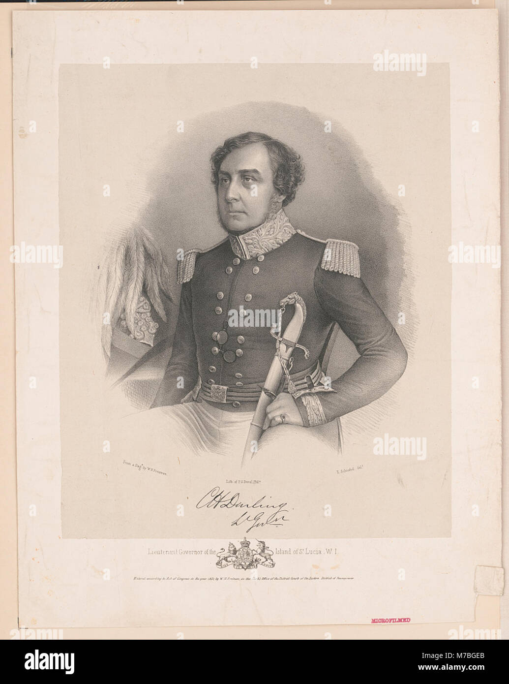 A formal portrait of C.H. Darling, who served as Lieutenant Governor ...