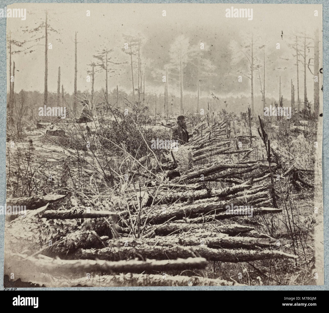 This photograph depicts Confederate entrenchments near the junction of ...