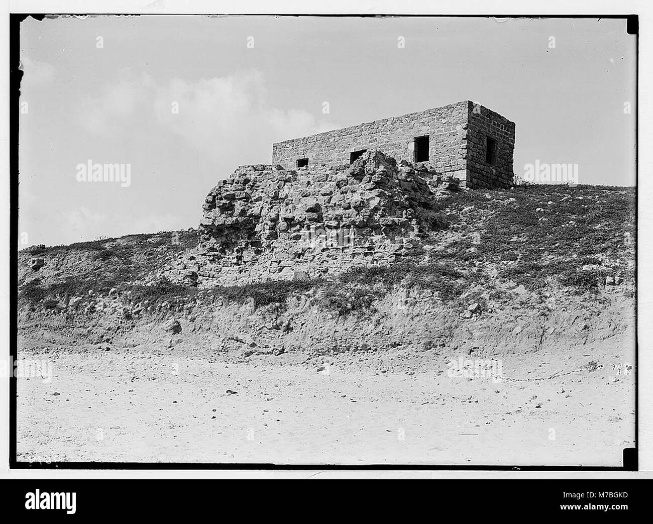 This image shows a section of the Roman south wall or the Road Tower at ...