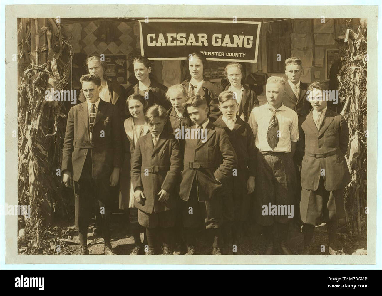 A photograph of the Caesar Gang Group, a criminal or historical group ...
