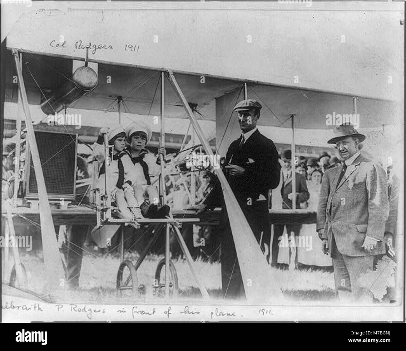 Calbraith Rodgers, an American aviator, is shown in this photograph ...