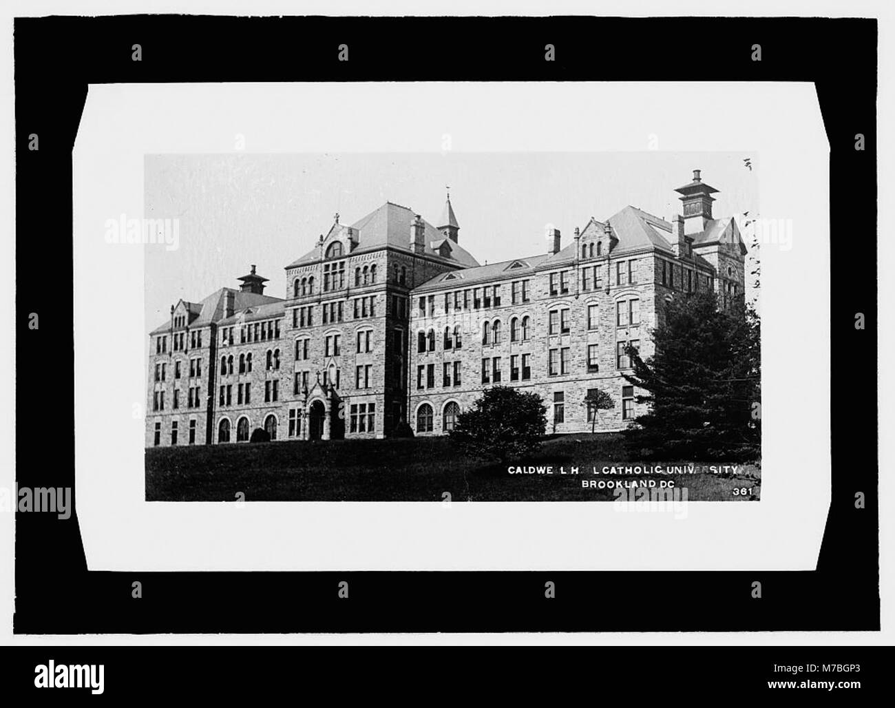 A photograph of Caldwell Hall at Columbia University, captured in a ...