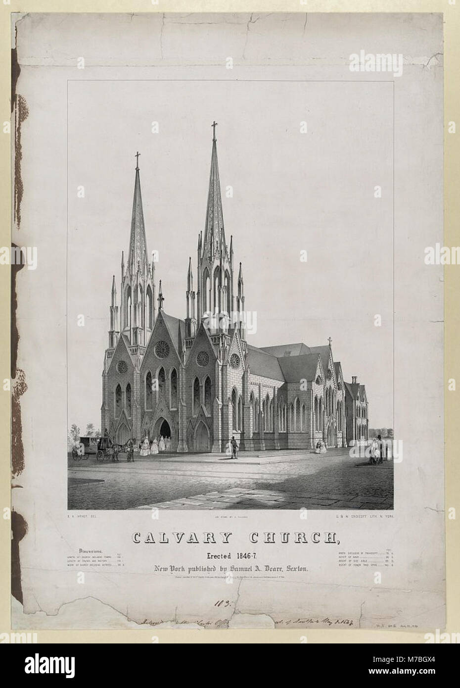 A photograph of Calvary Church, built between 1846 and 1847. The image ...