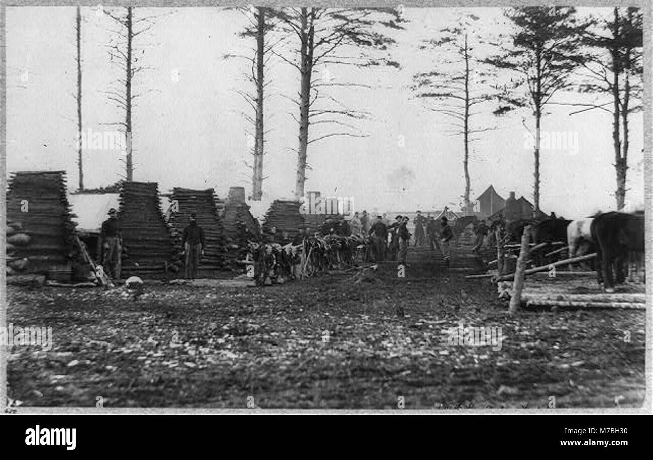 A photograph of the 18th Pennsylvania Cavalry camp in February 1864 ...