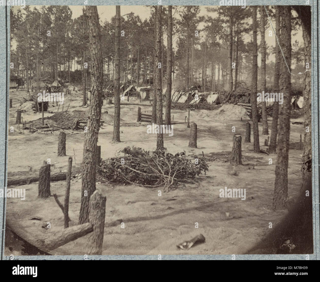 Union soldiers are pictured in camp near Petersburg, Virginia, during ...