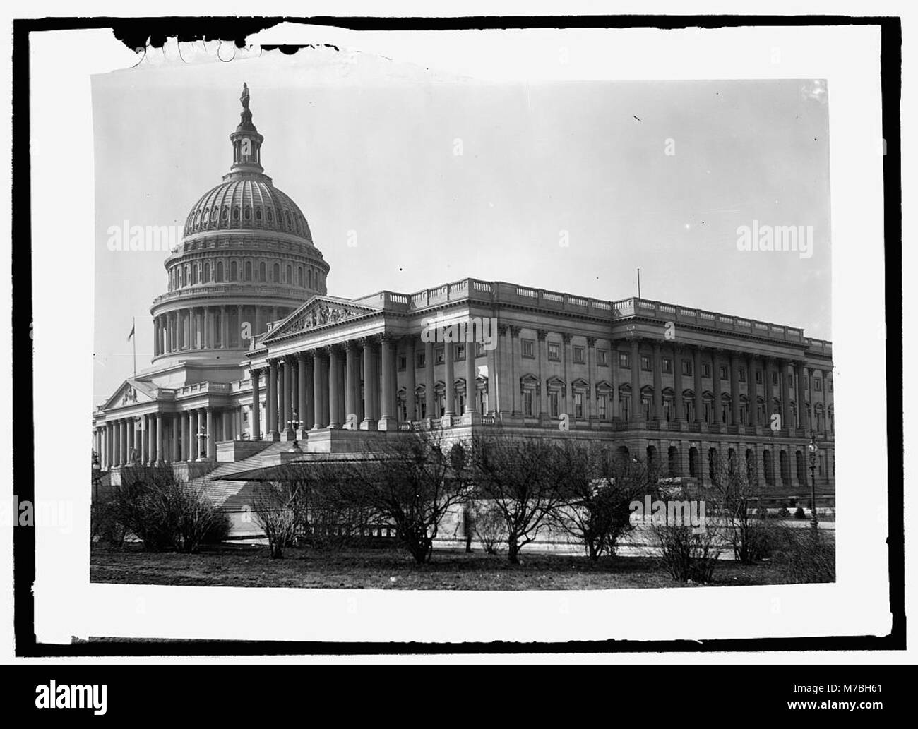 A photograph of the U.S. Capitol building, focusing on the Senate side ...