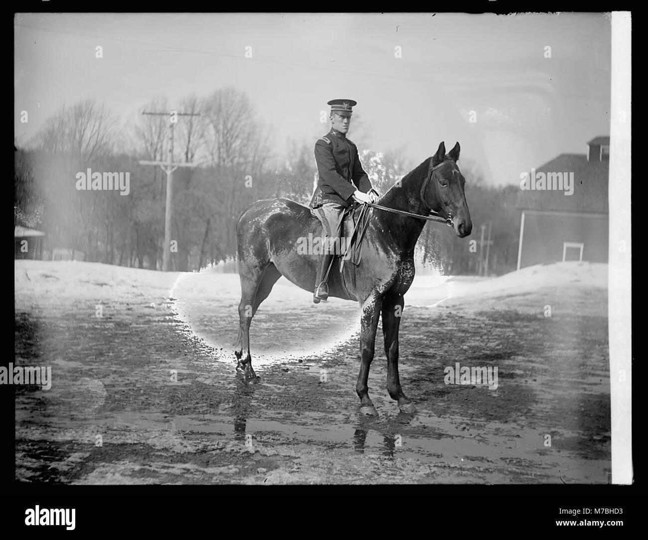 A portrait of Captain John W. Downer, a member of the field artillery ...