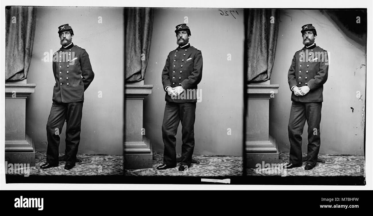 A portrait of Capt. T.P. Mott, a captain in the 3rd New York Battery ...