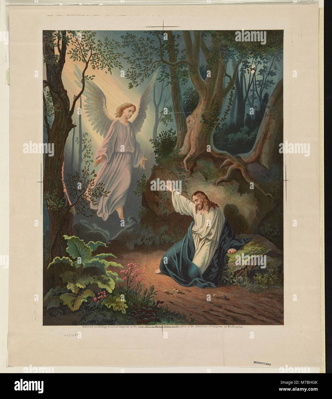 Biblical scene, Christ with angel LCCN2003674848 Stock Photo - Alamy