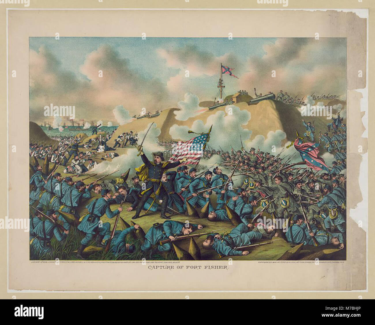 The Capture of Fort Fisher, a significant event during the American ...
