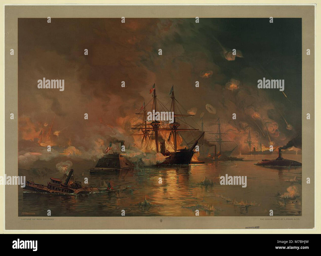 An image depicting the capture of New Orleans during the American Civil ...